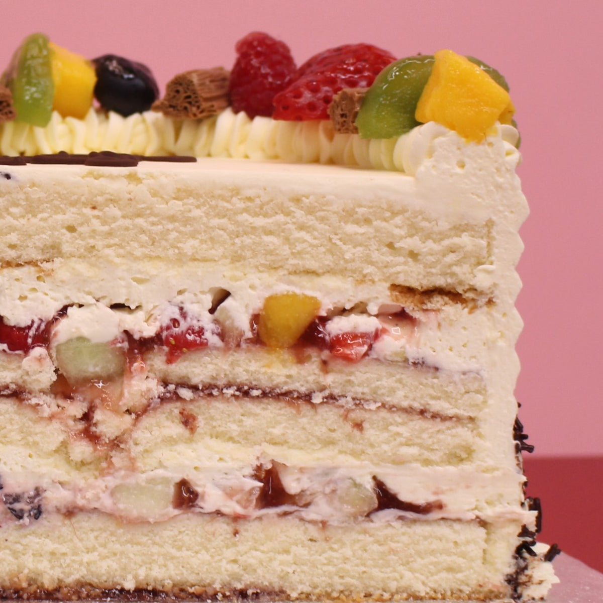 Mixed Fruit Fresh Cream Gateau – Dunns Bakery